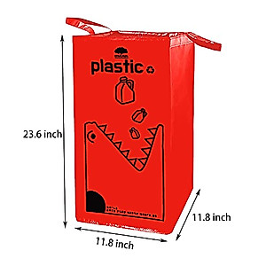 3 Set Recycling Bin Bags, Recycling Bins&Laundry Basket, Reusable Recyclable Bin for Kitchen, Recycle Waterproof Container(3 Set)