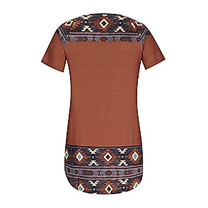 Casual Blouse for Women Easter Day St. Patrick's Day Independence Day Layered Chiffon Tops for Women Basic Tee V Neck Shirt Women Linen Tee Womens