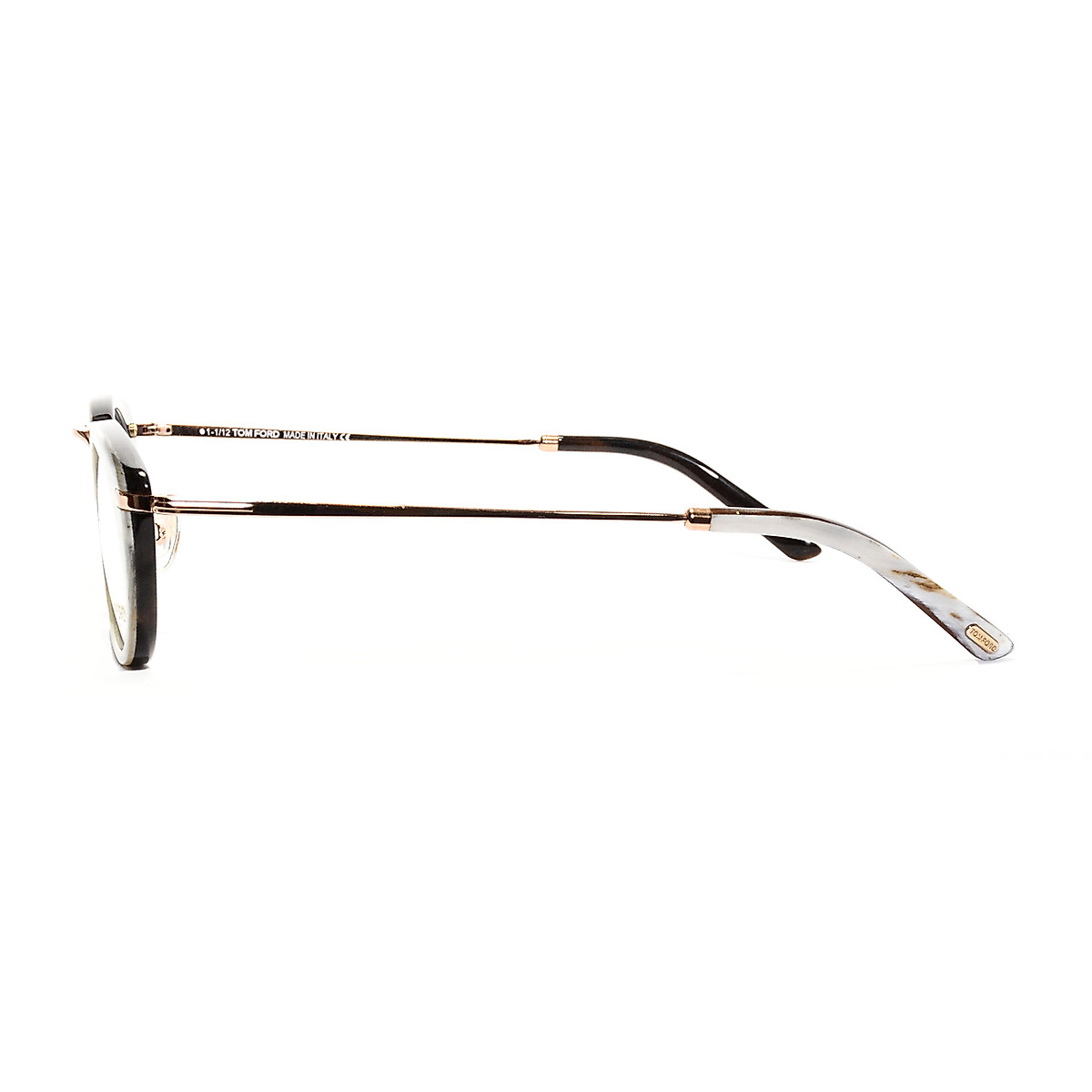 Tom Ford Oval Eyeglasses TF5257 028 Size: 50mm Ivory Buffalo Horn/Gold Plated 5257