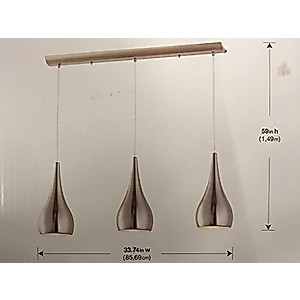 Home Decorators Collection 3-Light Matte Nickel Multi Pendant
