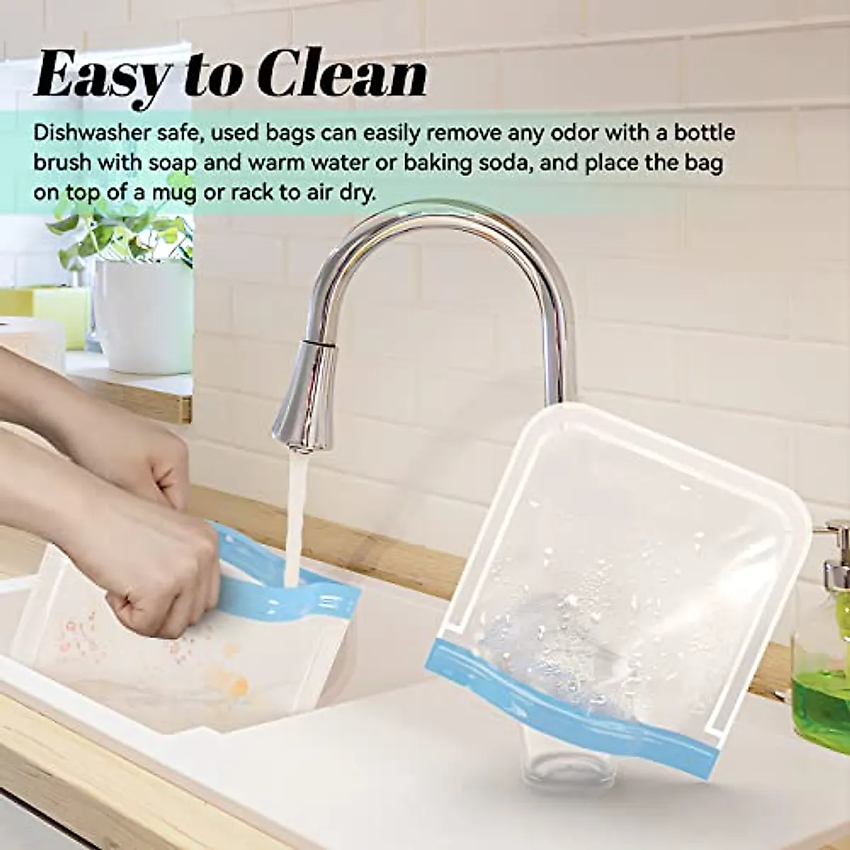 COKMART 9PCS Dishwasher Safe Silicone Bags for Food Storage,BPA Free Kitchen Bags Leakproof Freezer Reusable Bags 2 Reusable Gallon Bags/4 Sandwich Bags/3 Snack Bags for Lunch/Travel/Home