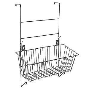 EZOWare 3 Tier Over the Door Rack / Wall Mount Storage Organizer Baskets, Hanging Shelves Set for Kitchen Bathroom Closet