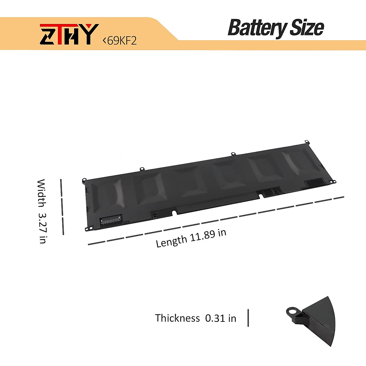 ZTHY 86Wh 69KF2 Battery Replacement for Dell G7 15 7500 G15 5510 5511 5515 5520 5521 XPS 15 9500 9510 9520 Precision 5550 5560 5570 Alienware M15 R3 R4 M17 R3 R4 Inspiron 7510 7610 7620 P87F P91F P45E