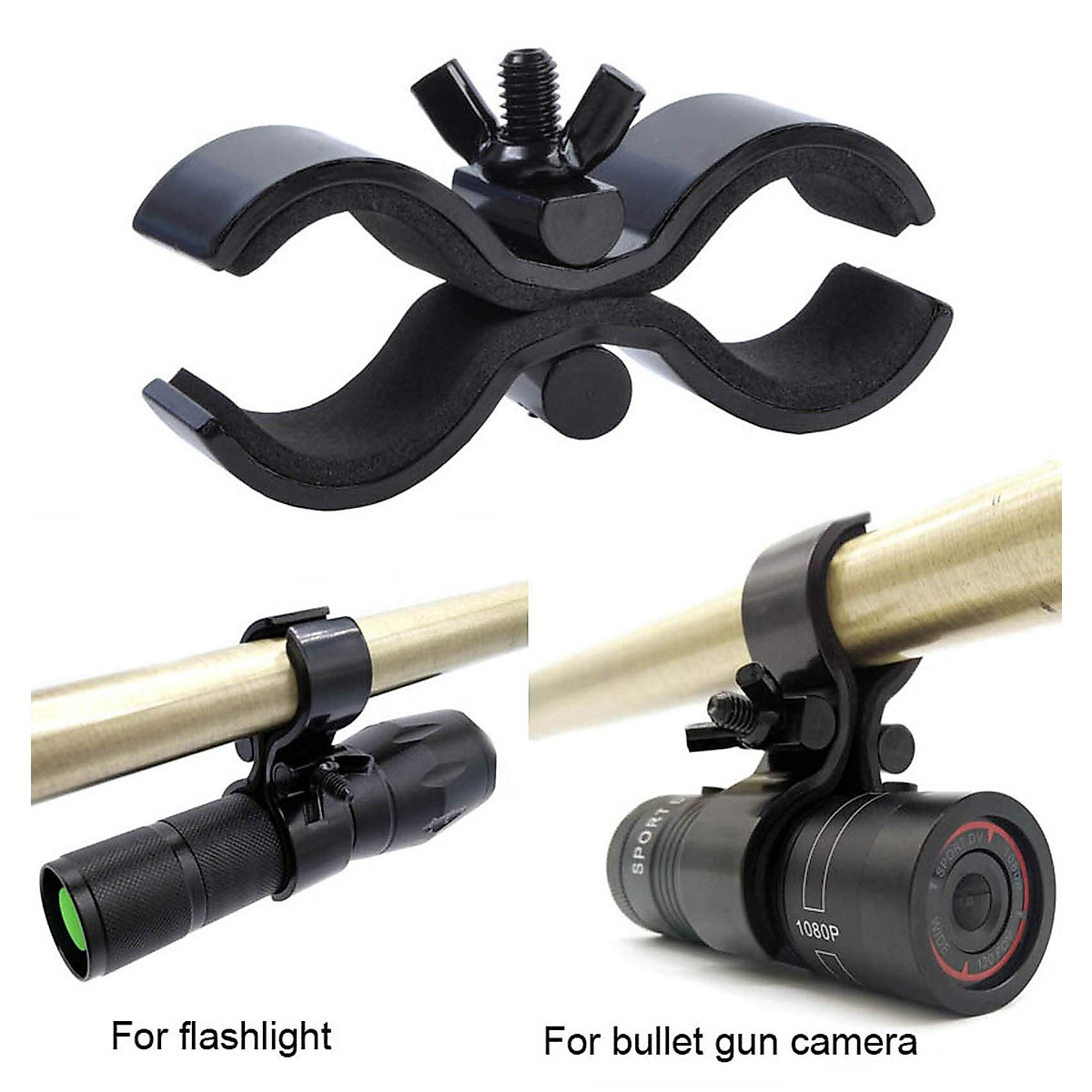 ABLEBRO Gun Scopes Airsoft Rifles Mount Helmet Camera Durable Quick Release Flashlight Mount for Long Gun Rifle High Profile Holder Torch Barrel Clamp Flexible fit for 12-40 mm Tube Scope Riser Mount