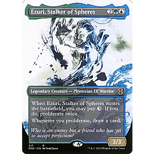 Magic: the Gathering - Ezuri, Stalker of Spheres (317) - Borderless - Phyrexia: All Will Be One