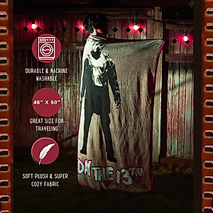 Franco Halloween Friday The 13th Jason Horror Bedding Super Soft Micro Raschel Throw, 46 in x 60 in, (Official Licensed Product)