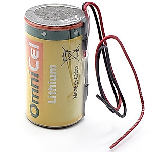 6x OmniCel ER34615HD/W LithiumThionyl Chloride Battery with Wire Leads For Fleet Monitoring, Tracking Devices for Hunting Dogs, Carbon Monoxide Detectors, Intrusion Sensors, Invisible Fencing