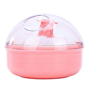 Isabelvictoria Powder Puff Portable Baby Kid's Soft Body Talcum Powder Puff Sponge + Box Case Container Useful