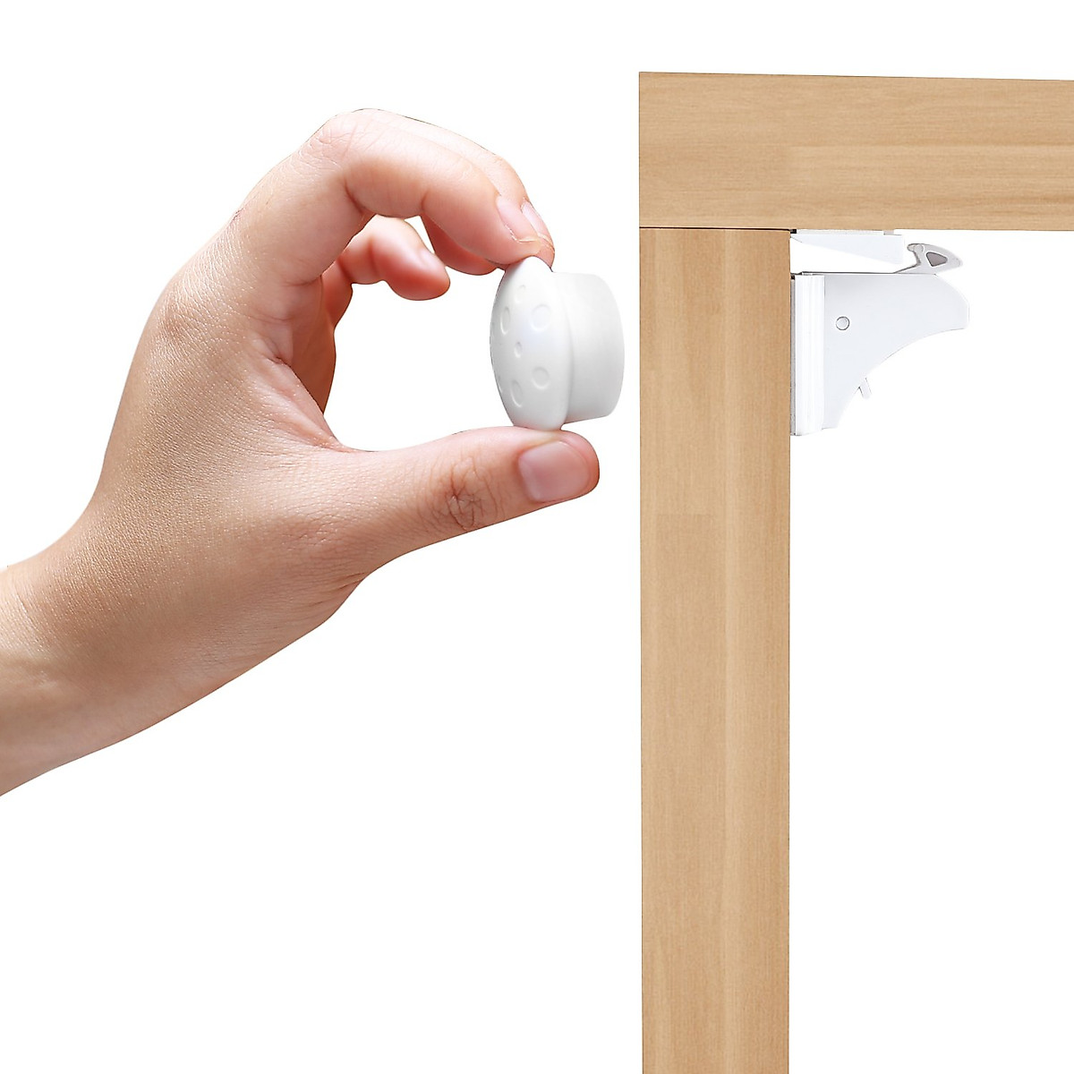 Magnetic Cabinet Lock Keys Replacement - Extra Strong Magnets for Most Brands of Child Safety Cabinet and Drawer Locks, Adhesive Surface Included on Key Holder