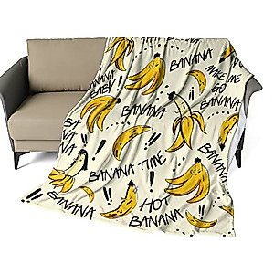 STWINW Funny Banana Throw STWINW Gifts for Women Men Ultra Soft Throw Blankets Lightweight Couch Bed STWINW Warm Plush Flannel STWINW 40''x50'' Cooling STWINW Home Decor Blanket
