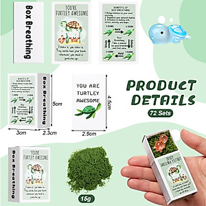 Wonderjune 36 Sets Christmas Employee Appreciation Gifts Bulk Emotional Support Cheer Gifts Christmas Small Gifts for Coworkers Inspirational Mail Positive Gifts for Team Staff (Turtle)