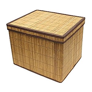 Seta Direct, Brown Natural Bamboo Storage Organization Box with Lid [1 Pack]