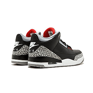 Nike Jordan Men's Air 3 Retro OG Black/Cement, Black/Fire Red/Cement Grey, 12