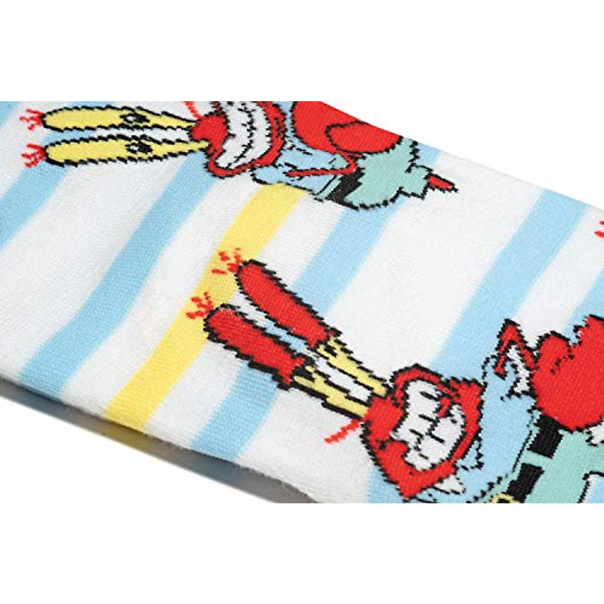 Cool Socks Nickelodeon Cartoon Mr. Krabs, Funny Crew, Men's Women's, Fun Prints