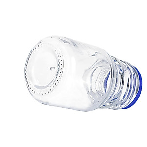 Moonetto 20 Pieces 100ml Round Graduated Lab Media Storage Glass Bottle with GL45 Polypropylene Orange Cap