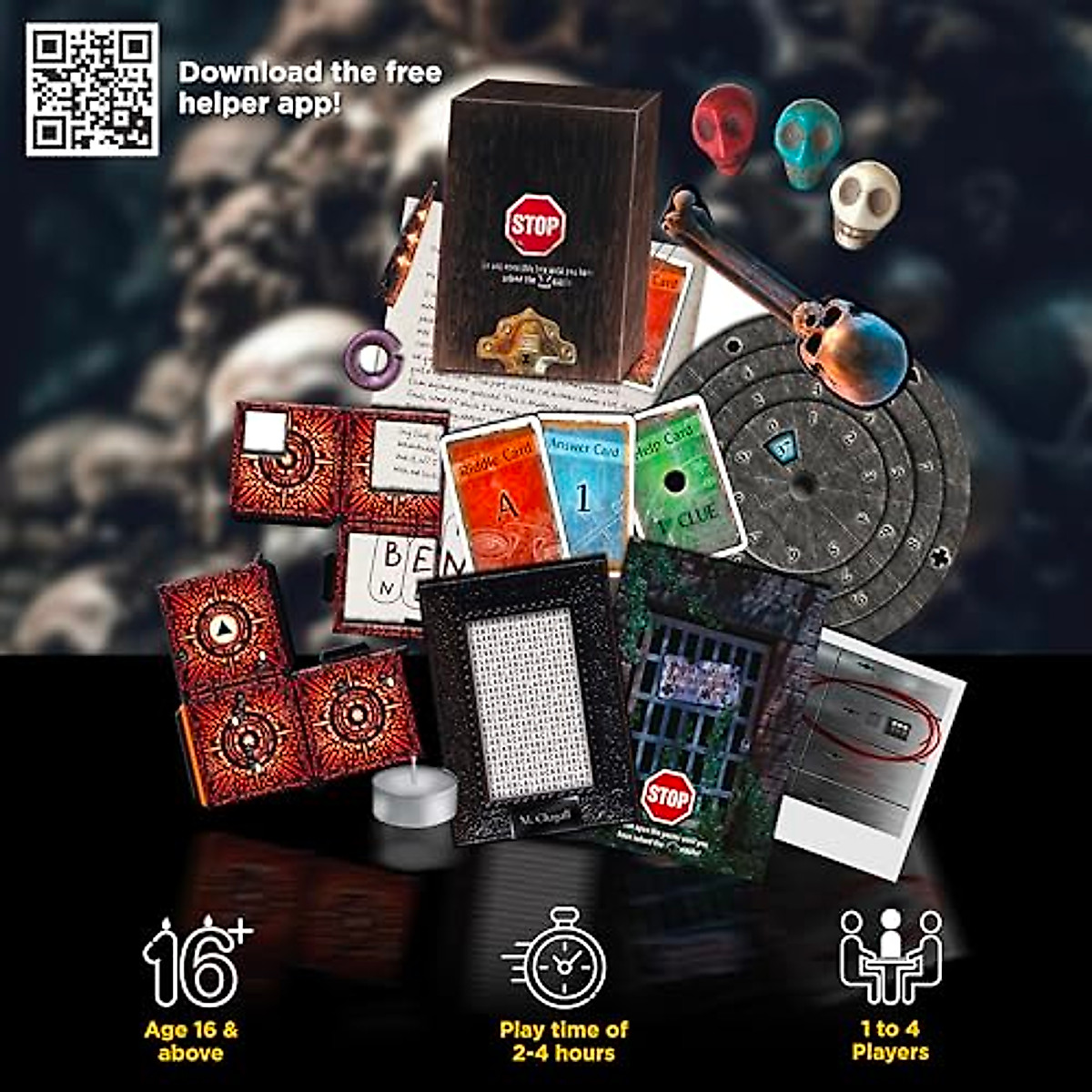 Exit: The Catacombs of Horror | Exit: The Game - A Kosmos Game from Thames & Kosmos | Card-Based, 2-Part at-Home Escape Room Experience for 1 to 4 Players, Ages 16+