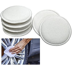 6 Pc Wax Protectant Tire Dressing Applicator Pads Gloss Shine Sponge Polishing