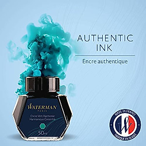 Waterman Fountain Pen Ink, Harmonious Green, 50ml Bottle