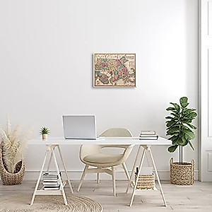 Stupell Industries Southern New England Map Massachusetts Rhode Island Cartography