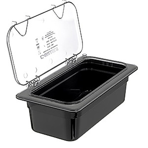 Carlisle FoodService Products 3066103 StorpPlus Third Size Food Pan, Polycarbonate, 4" Deep, Black