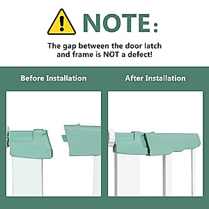 INFANS Baby Gate, 27.5"-47" Extra Wide Safety Banister Fence for Doorway Stairs House, Pressure Mounted Walk Through Gate for Child, Kids, Pets, Auto Close, Easy Install No Drilling