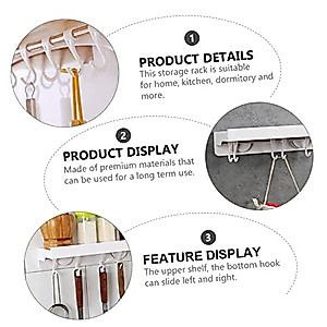 Cabilock 1pc Towel Rack Pendant Tub Shelf Wall Mounted Shelves for Storage Folding Shelf Bathroom Wall Storage Shower Bottle Holder Hanging Shelf Bathroom Kitchen Rack Storage Rack Iron Abs