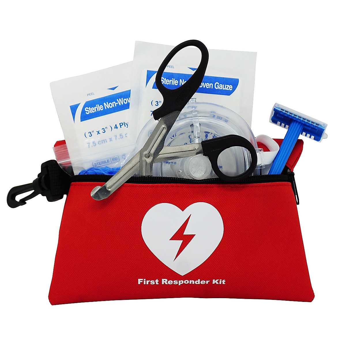 CUBIX SAFETY AED/Defibrillator Fast Response Kit with Nylon Bag (Red)