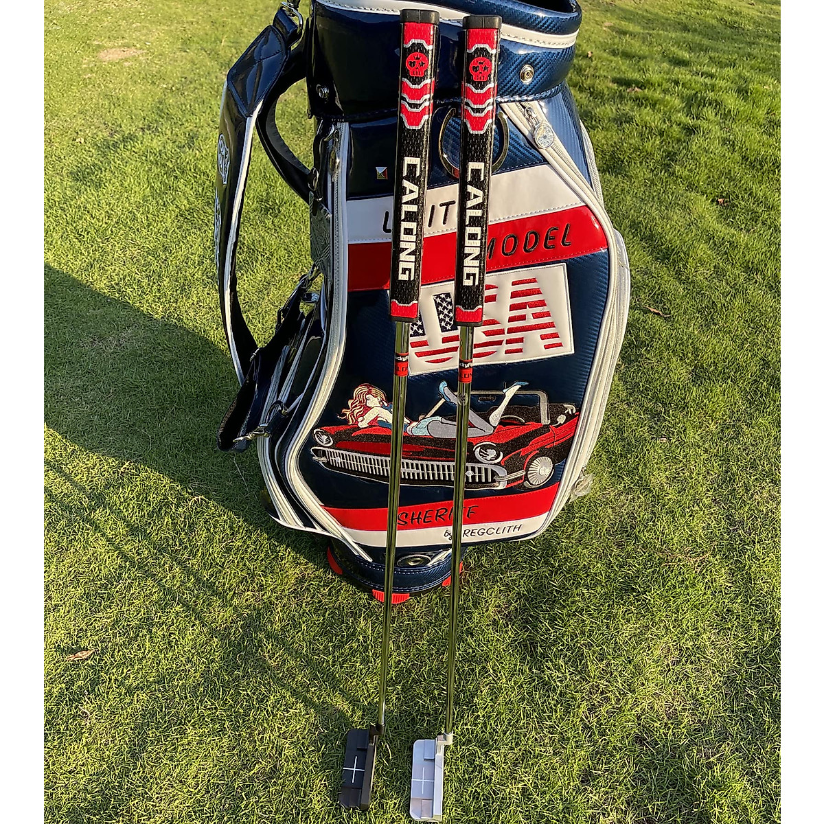 CALONG Super GSS Golf Putter 303 Steel 375g CNC Milled Right Hand Skull Golf Club Putter with Headcover