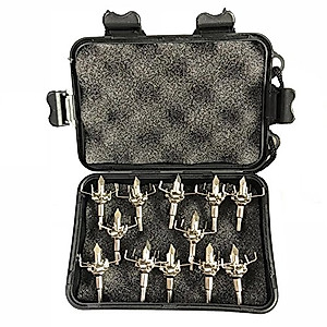 e5e10 12PK Archery Judo Broadheads Points Tips 100Grain Paw Point Arrowheads for Hunting Small Animals (Sharphead)