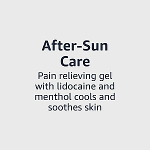 Amazon Basics After Sun Gel with Aloe Vera, Lidocaine and Menthol, 16 Fl Oz (Pack of 1) (Previously Solimo)