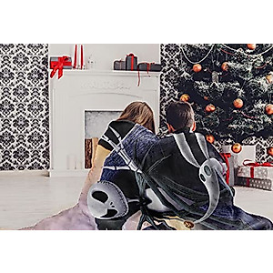 Northwest Nightmare Before Christmas Micro Raschel Throw Blanket, 46" x 60", Full Moon Madness