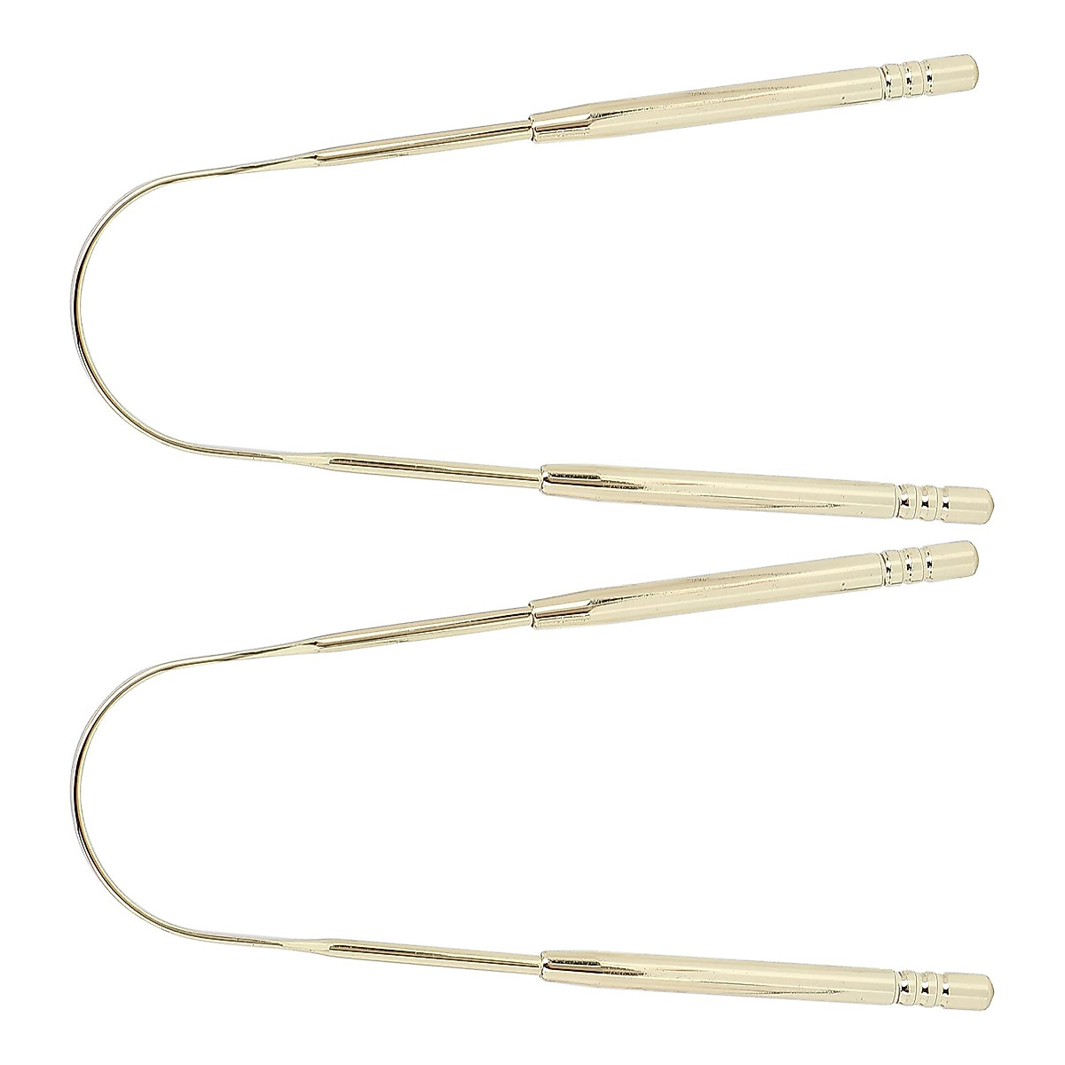 2Pcs Stainless Steel Tongue Scrape, U Shape Tongue Cleaner Oral Tongue Scraper for Oral Care Fights Bad Breath for Adults and Kids(gold)