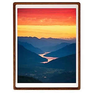 Natural Wood Photo Frames Inspired Tabletop Picture Frame with Mat, Vertical or Horizontal Display (Walnut, 18x24 matted to 16x20)