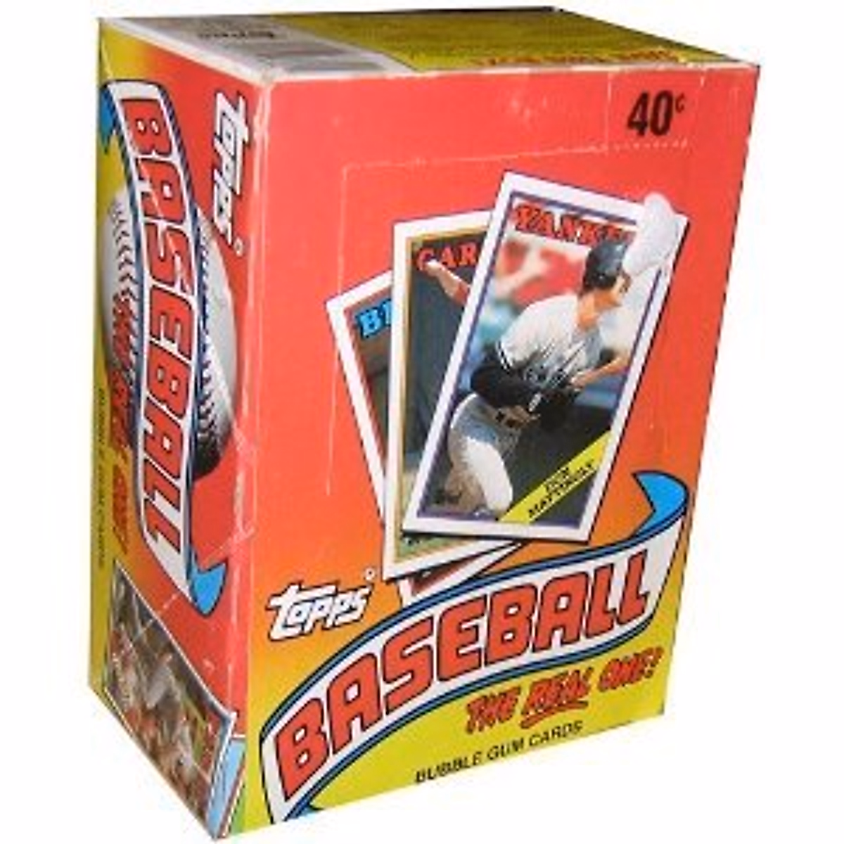 1 (One) Box of 1988 Topps Baseball Card Box (Tom Glavine RC) Bubble Gum Cards (36 Packs Per Box)