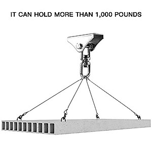 EXCELFU Hammock Hanging Kit, 1000 lb Capacity Heavy Duty 360° Rotate Swing Hangers Suspension Hooks for Swing, Chair, Yoga, Multiple Indoor Outdoor Gym