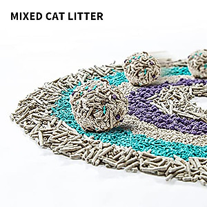 PETKIT 5 in 1 Mixed Cat Litter,Odor Control Clumping Cat Litter,8LB Bag,Water Flushable Bentonite Tofu Cat Litter,Dust-Free