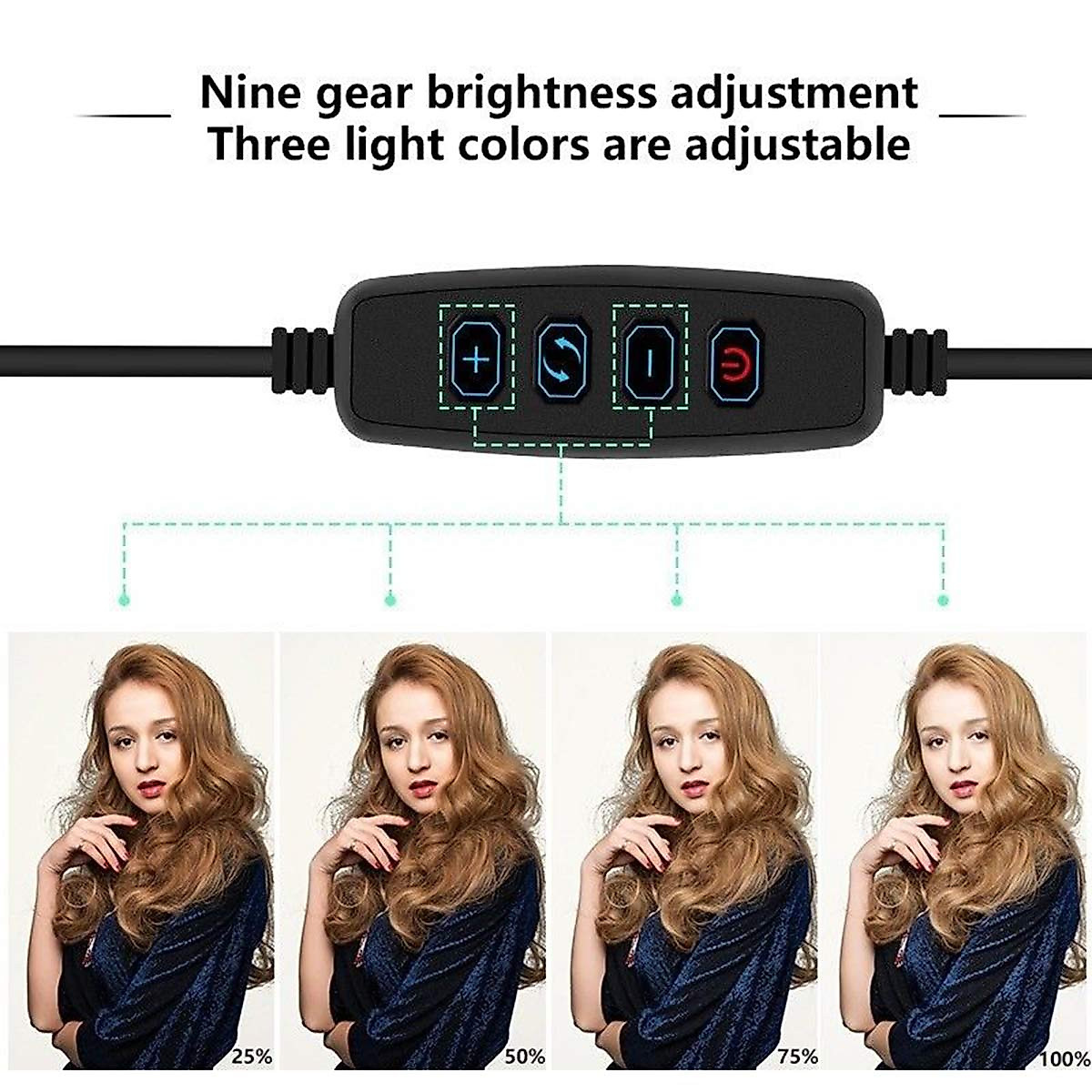 Fealay 26cm Studio Live Led Ring Light With Phone Holder 120cm Ring Light Kit Foldable Tripod Kit Adjustable 360 Rotation for Phone Selfie Light Beauty Photograph