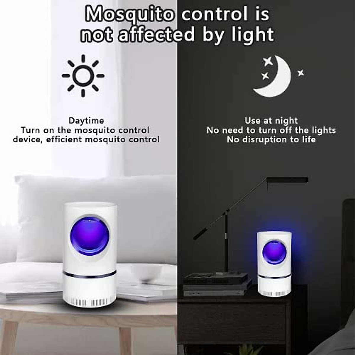 Mosquito Killer Lamp,USB Mosquito Killer Trap and Bug Zapper Mosquito Light Insect Killer Indoor & Outdoor,Mosquito Exterminator for Fly Control,Suction Fan
