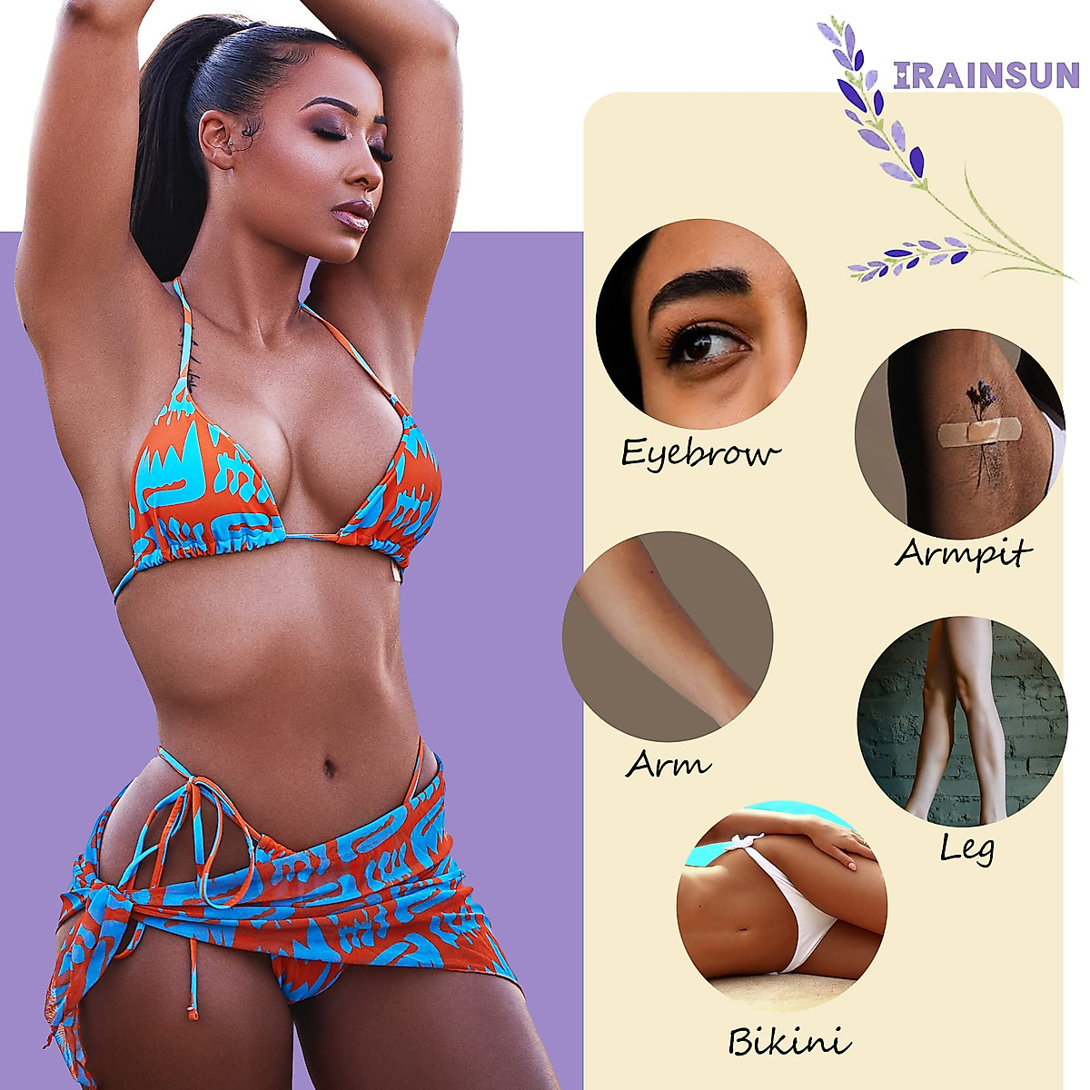 IRAINSUN Waxing Kit for Women Man, Wax Warmer for Hair Removal, Waxing Machine Easy to use Accessories Complete