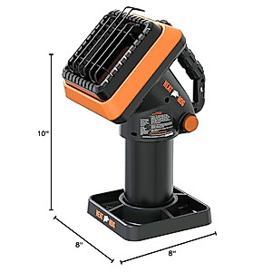Heat Hog 4,000 BTU Portable Propane Radiant Space Heater, Indoor, Outdoor, Garage, Camping, Outdoor Sports, Boating, RVs, Angled Design, Gas Powered