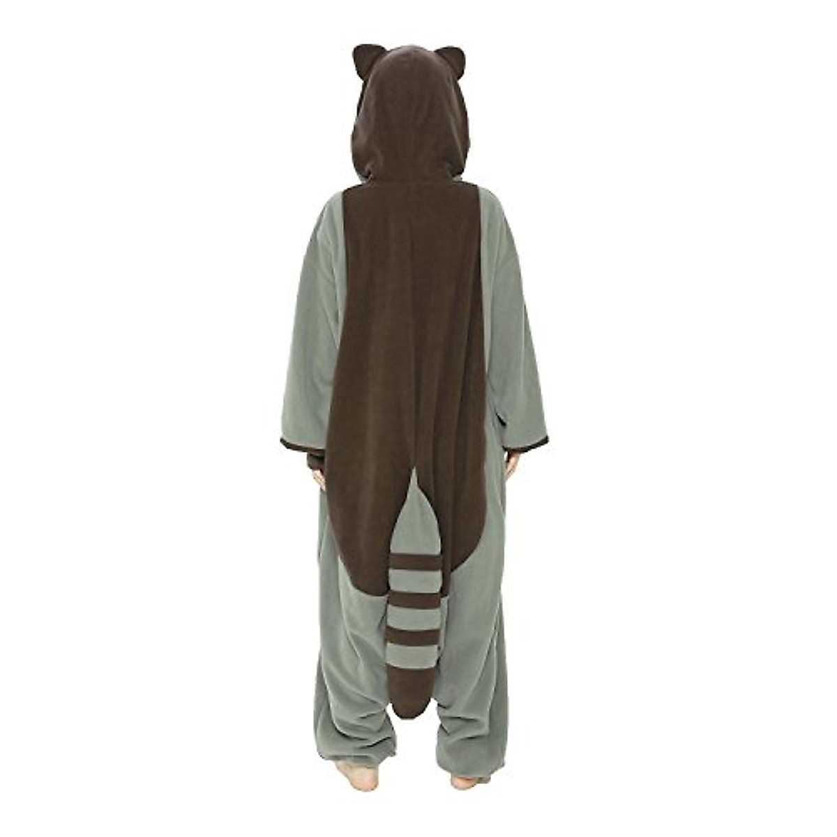SAZAC Raccoon Kigurumi - Onesie Jumpsuit Halloween Costume Gray