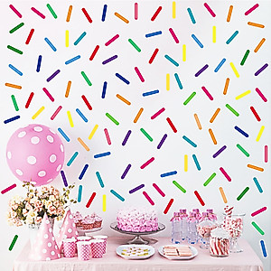 300Pcs Sprinkle Wall Decals Removable Colorful Confetti Stripe Wall Stickers for Kids Boys Girls Babies Bedroom Nursery Party Wall Decoration (Confetti-B)
