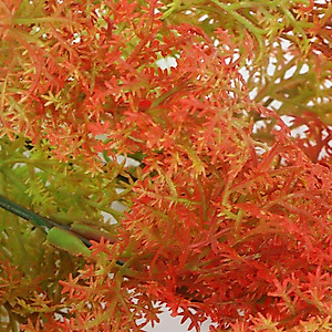 Artificial Leaves, Simulated Plant Artificial Plant Seaweed Leaves, Simulated Plant Foliage for Wedding Home Garden Decor (Orange Seaweed)