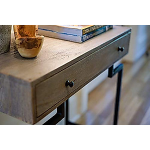 Posh Pollen Cambridge Writing Desk, Office Furniture Console Table, Grey