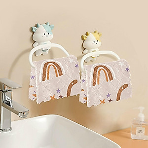 FRODOTGV Kids Pattern Animal Dino Rainbow Microfiber Dish Towels for Kitchen Clothes Set of Tea Towels Terry Cloth Kitchen Dish Towels Decorative Hand Towels for Kitchen