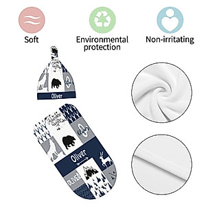 Personalized Baby Swaddle and Hat for Newborn Baby Girls Boys with Name Custom Baby Blankets for Girls Boys Personalized Custom Baby Blankets Personalized Baby Items Girls Boys Gifts