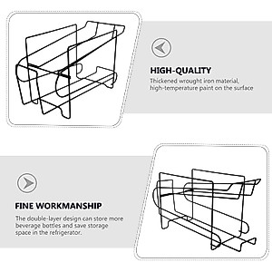 Cabilock Soda Can Beverage Dispenser Rack Metal Stackable Can Storage Organizer Refrigerator Beer Can Stand Container for Kitchen Countertop Pantry