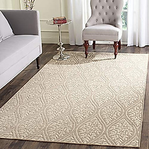 SAFAVIEH Palm Beach Collection Area Rug - 8' x 11', Sand & Natural, Handmade Jute, Ideal for High Traffic Areas in Living Room, Bedroom (PAB515A)