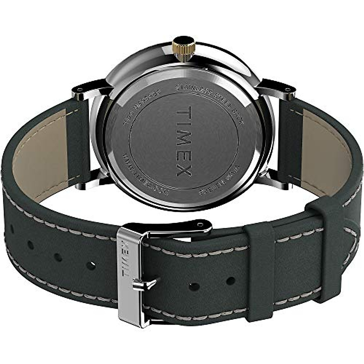 Timex Men's Southview 41mm Watch – Silver-Tone Case White Dial with Gray Leather Strap