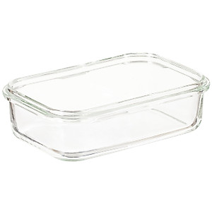 Glasslock RP519 Rectangle Oven Safe Food Glass Container, 400-ML (13-Ounce or 1½-Cups)